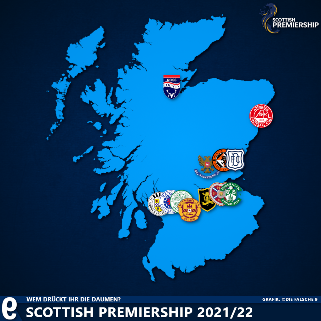 Landkarte: Scottish Premiership 2021/22 – Die falsche 9